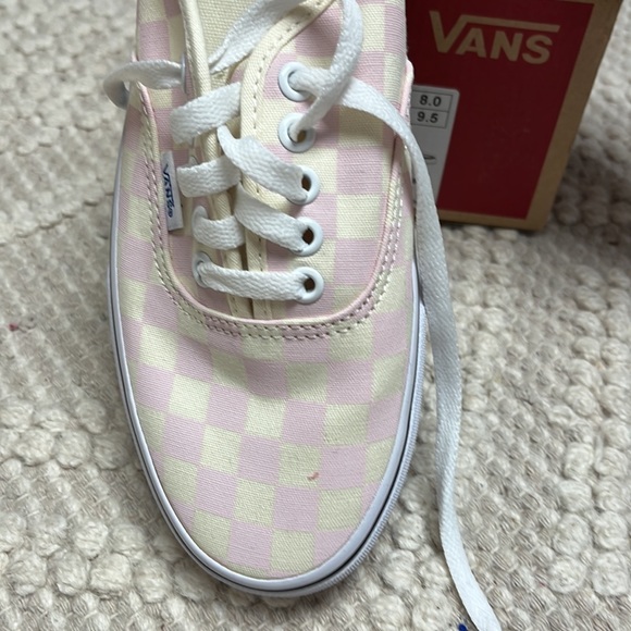 Vans | Shoes | New Vans Pink And Cream Yellow Check | Poshmark